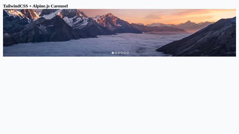 Alpine.js + Tailwind carousel