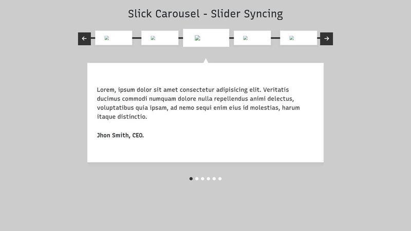 Slick Carousel - Slider Syncing