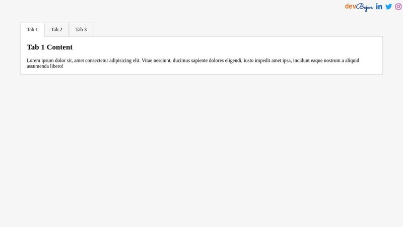 Tabs with HTML / CSS / JS - Waqas Bajwa (Front End Dev)