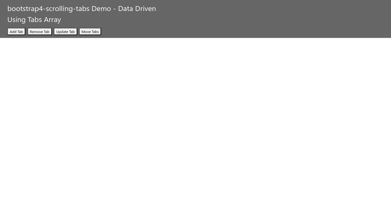 bootstrap-4-scrolling-tabs demo: Data-Driven Tabs