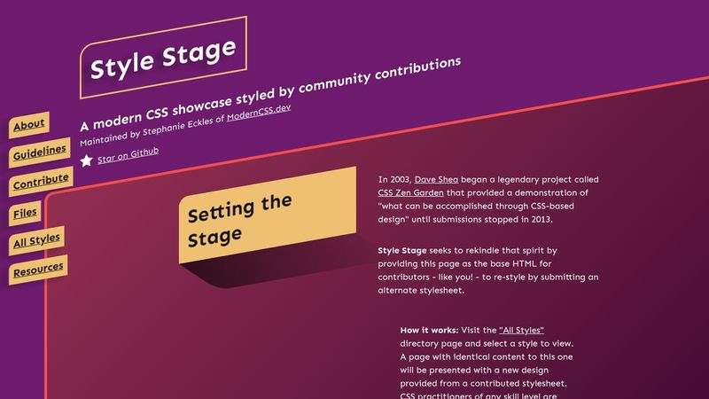 Style Stage CSS
