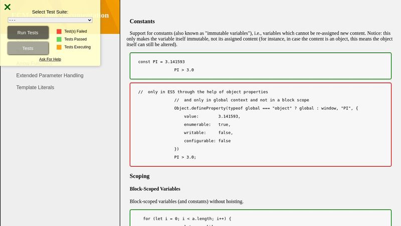 ECMAScript Documentation