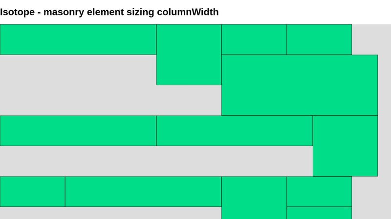 Isotope - masonry layout mode