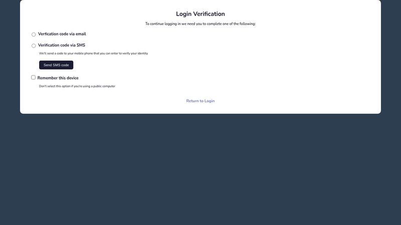 Verification Code template