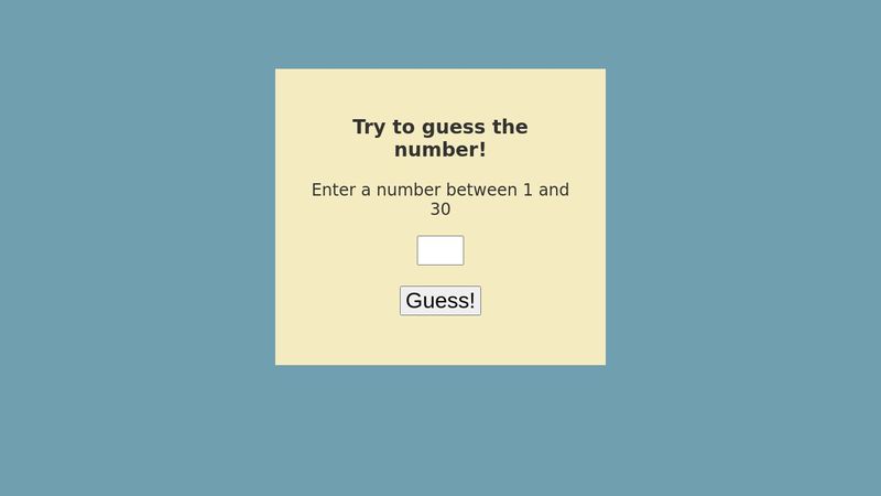 Guess the number