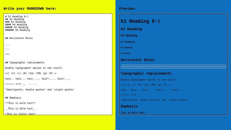 FCC Markdown Previewer [Vue.js]