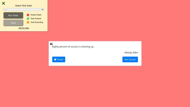 freeCodeCamp : Build a Random Quote Machine