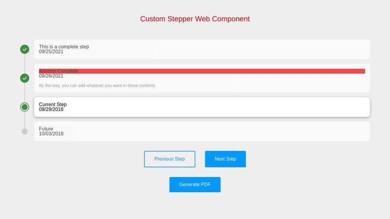 Custom Stepper Web Component