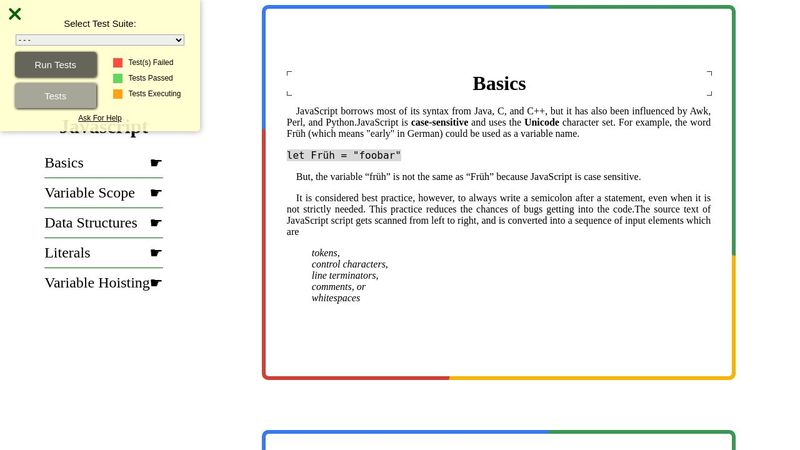 JavaScript Technical Documentation