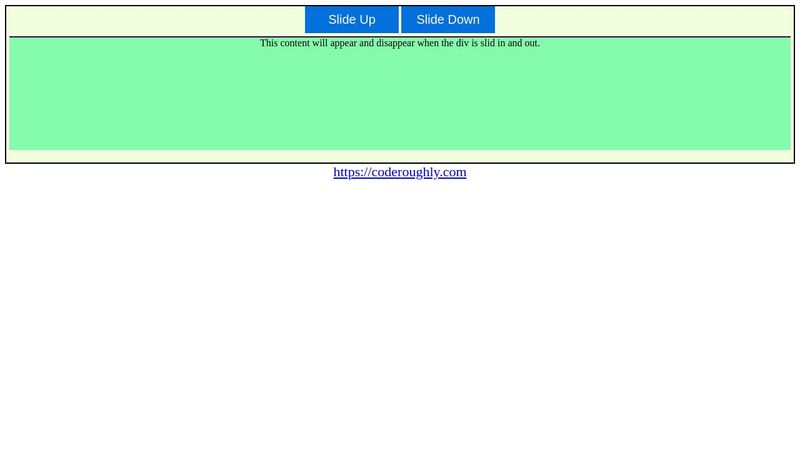 jQuery Project -3 , Slide Up and Slide Down on Click