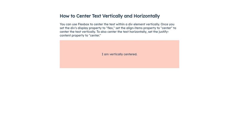 Vertically Center Text Using Flexbox