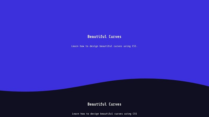Beautiful Curves with CSS