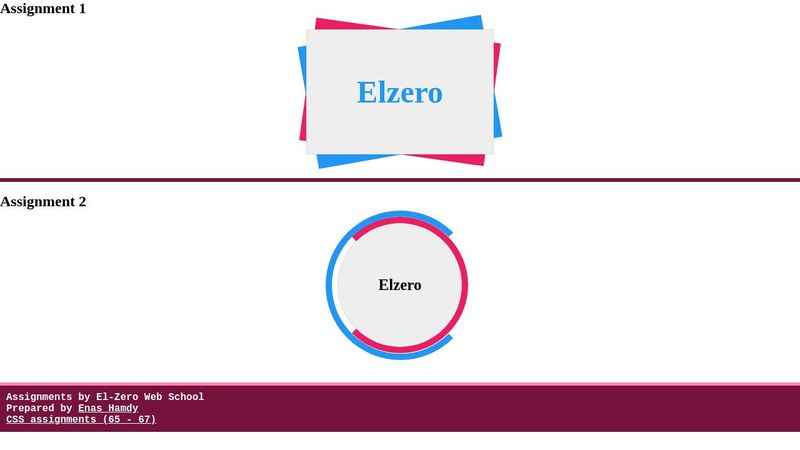 CSS Assignments 65-67