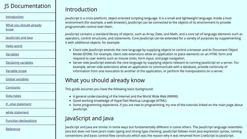 Technical Documentation page