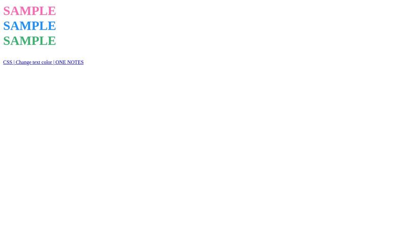 CSS Change Text Color css-change-text-color