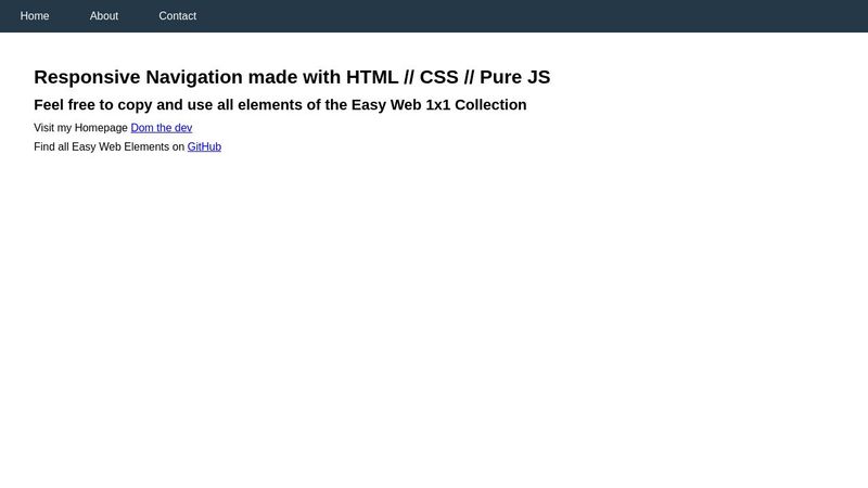 02 - Responsive Menu // HTML // CSS // JS // EASY WEB 1x1