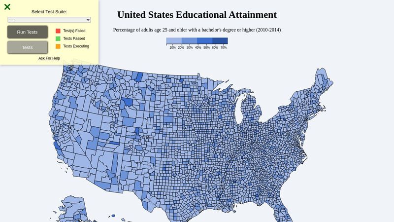 Visualize Data with a Choropleth Map using D3.js