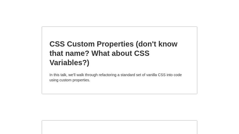 CSS Custom Properties Demos