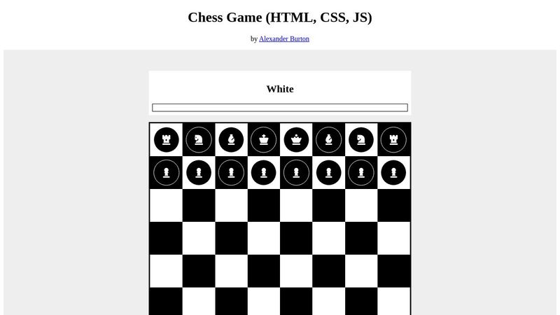 Chess Game (HTML, CSS, JS)