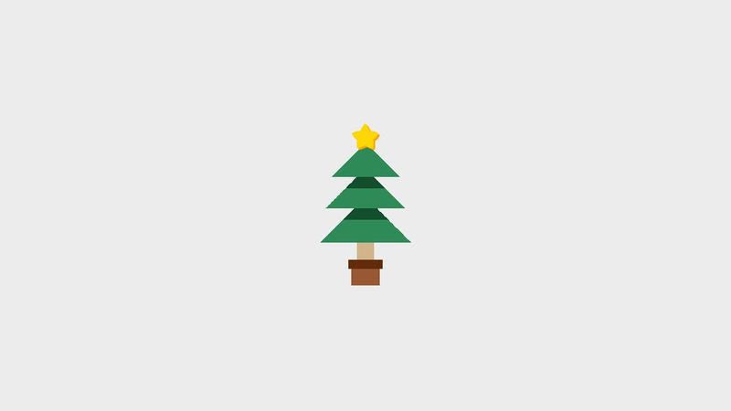 css christmas tree with one div
