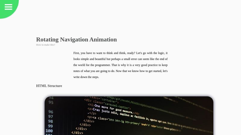 Rotating Navigation Animation