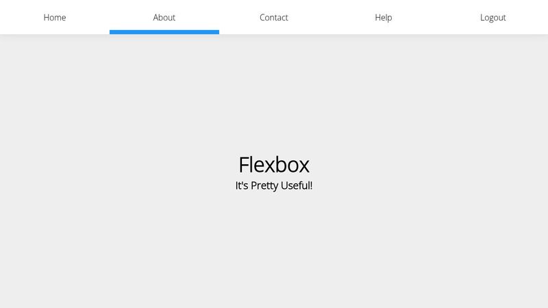 Simple Flexbox Navbar Solution