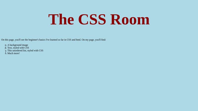 The CSS Room