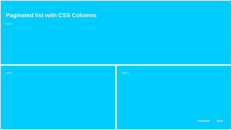 Paginated Tiles with CSS Multi-Column Layout