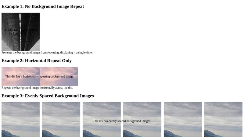 CSS 'background-repeat' Property