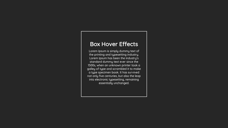 Content Box Hover Effects | Css Border Animation On Hover