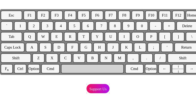 Simple Keyboard using HTML and CSS