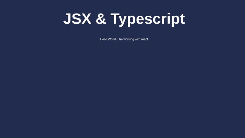 React + TypeScript JSX