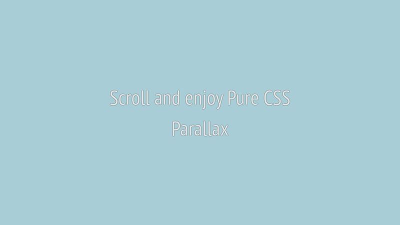 Parallax with CSS only