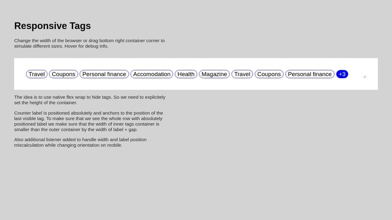 Responsive Collapsible Tags