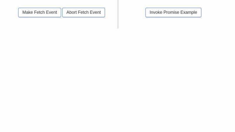 Aborting `fetch request` / `Promise` using AbortController Interface