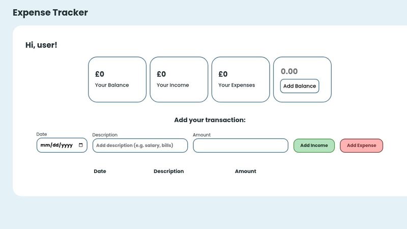 Expense Tracker - Group 5 - Valeriya Sapega