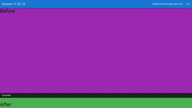 Quasar Framework: Horizontal - Quasar Playground