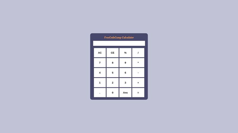 freeCodeCamp : Build a JavaScript Calculator