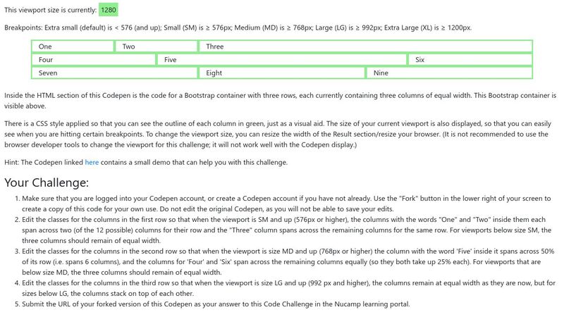 Code Challenge: Bootstrap Grid System