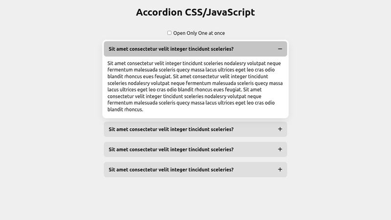 Accordion CSS/JS