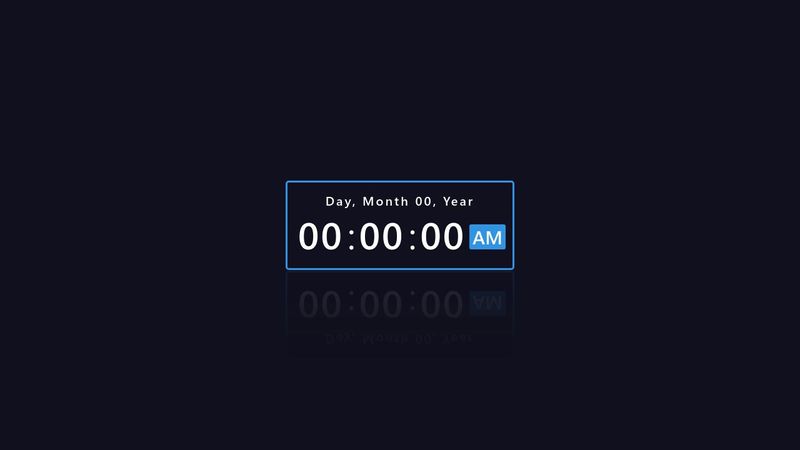 Digital Clock | With Date (Day, Month, Year) - Using HTML, CSS & Javascript