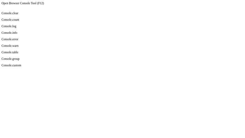 Console log info warn error