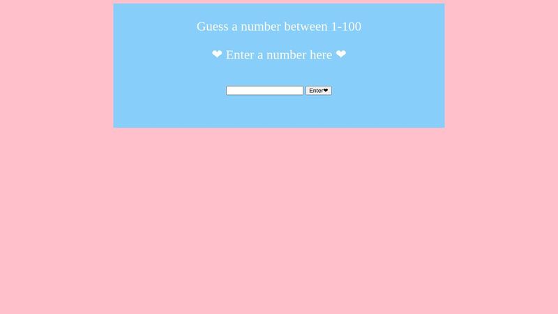 Guessing Number Game