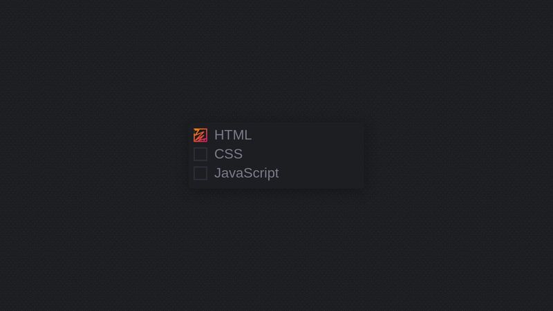 Stunning Animated Checkbox Using SVG and HTML