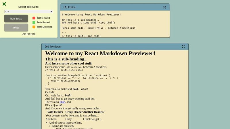 Markdown Previewer