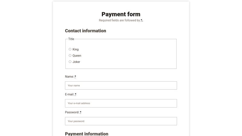 Basic Html Form Example & Tutorial (best Practice)
