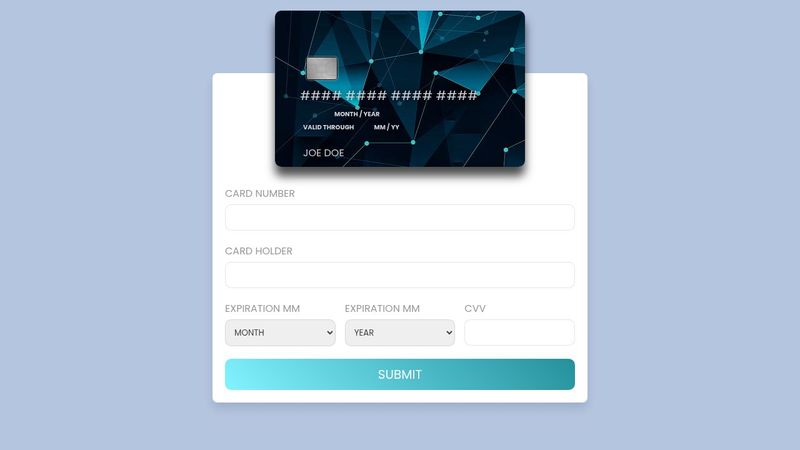 Interactive Credit Card Form