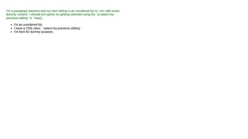 CSS :has() - Selecting Previous Sibling