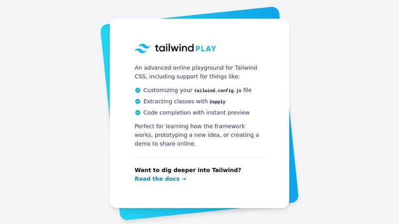 Tailwind Play - Default Page with Tailwind CSS 3 and it's great Just-in-Time CDN module 😊