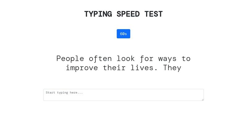 JavaScript Typing speed App